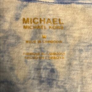 Michael Kors | Tops | Michael Kors Blue And White Tiedye Tee | Poshmark